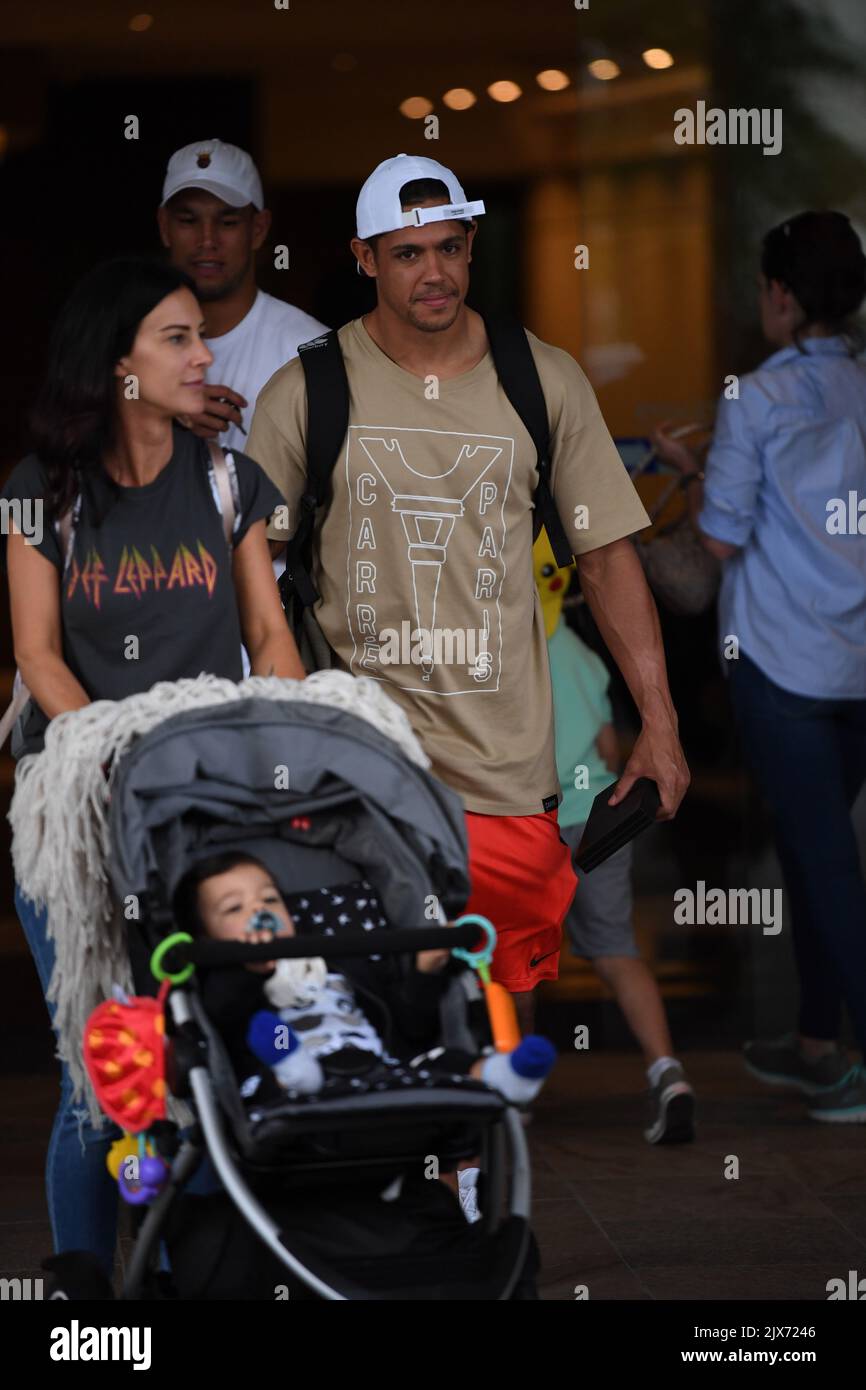 Queensland Maroons player Dane Gagai leaves the team's hotel in ...