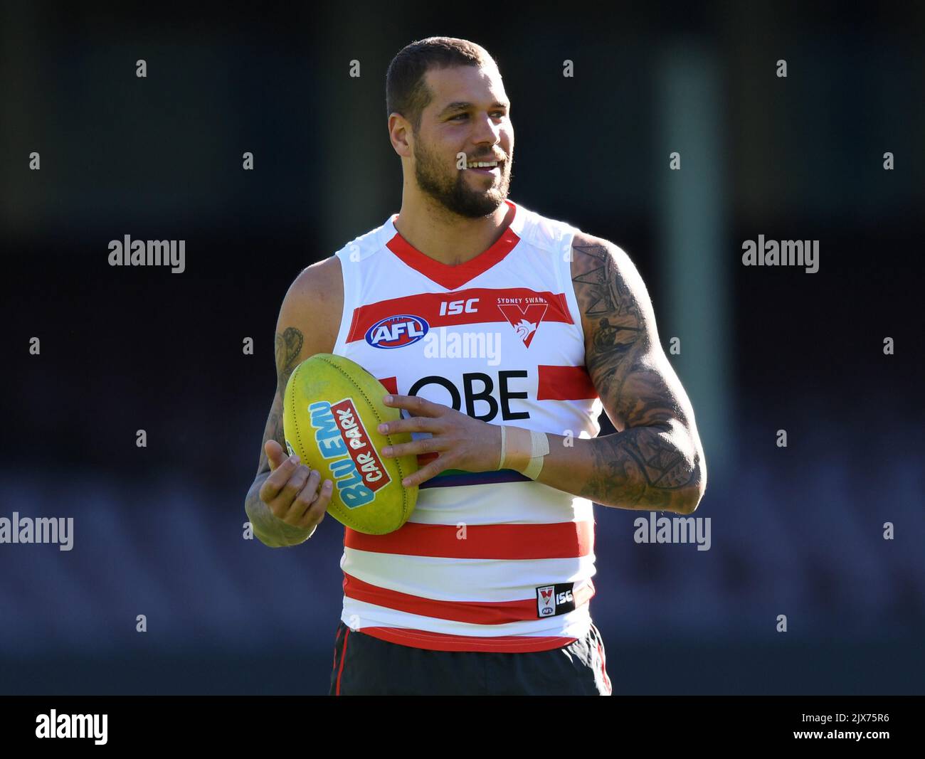 Lance Franklin of the Sydney Swans during a team training session at ...