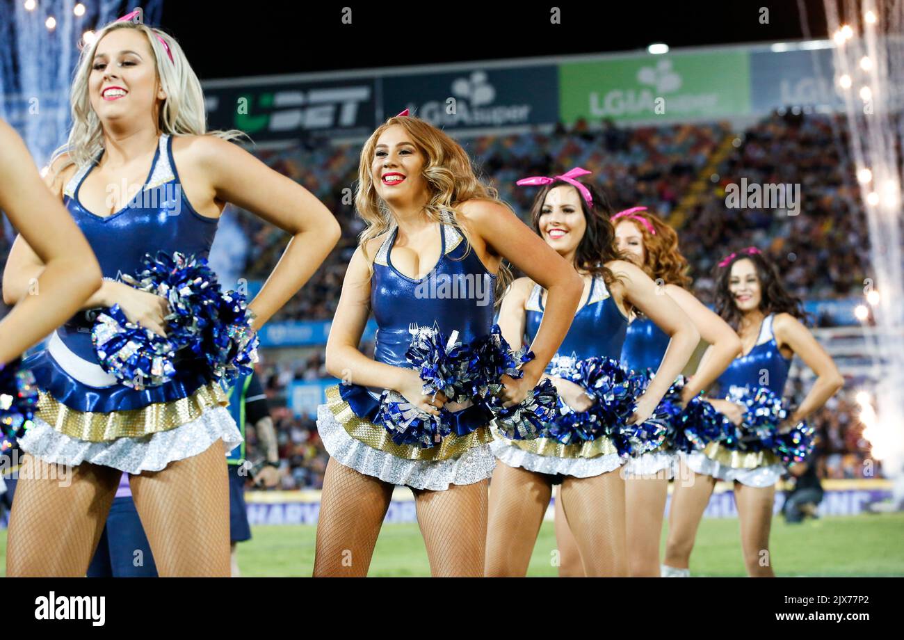 Cowboys cheersquad during the Round 20 NRL match between the North ...