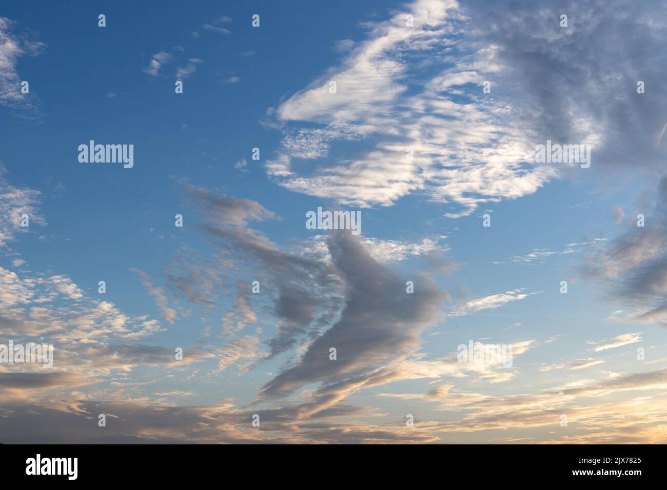 Summer blue sky cloud background Stock Photo - Alamy