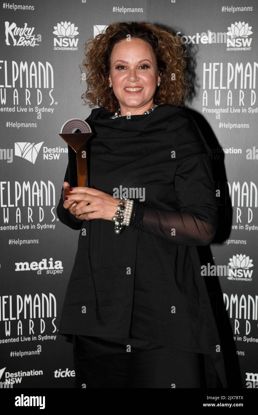 Leah Purcell poses for a photograph with the award for Best Play award ...