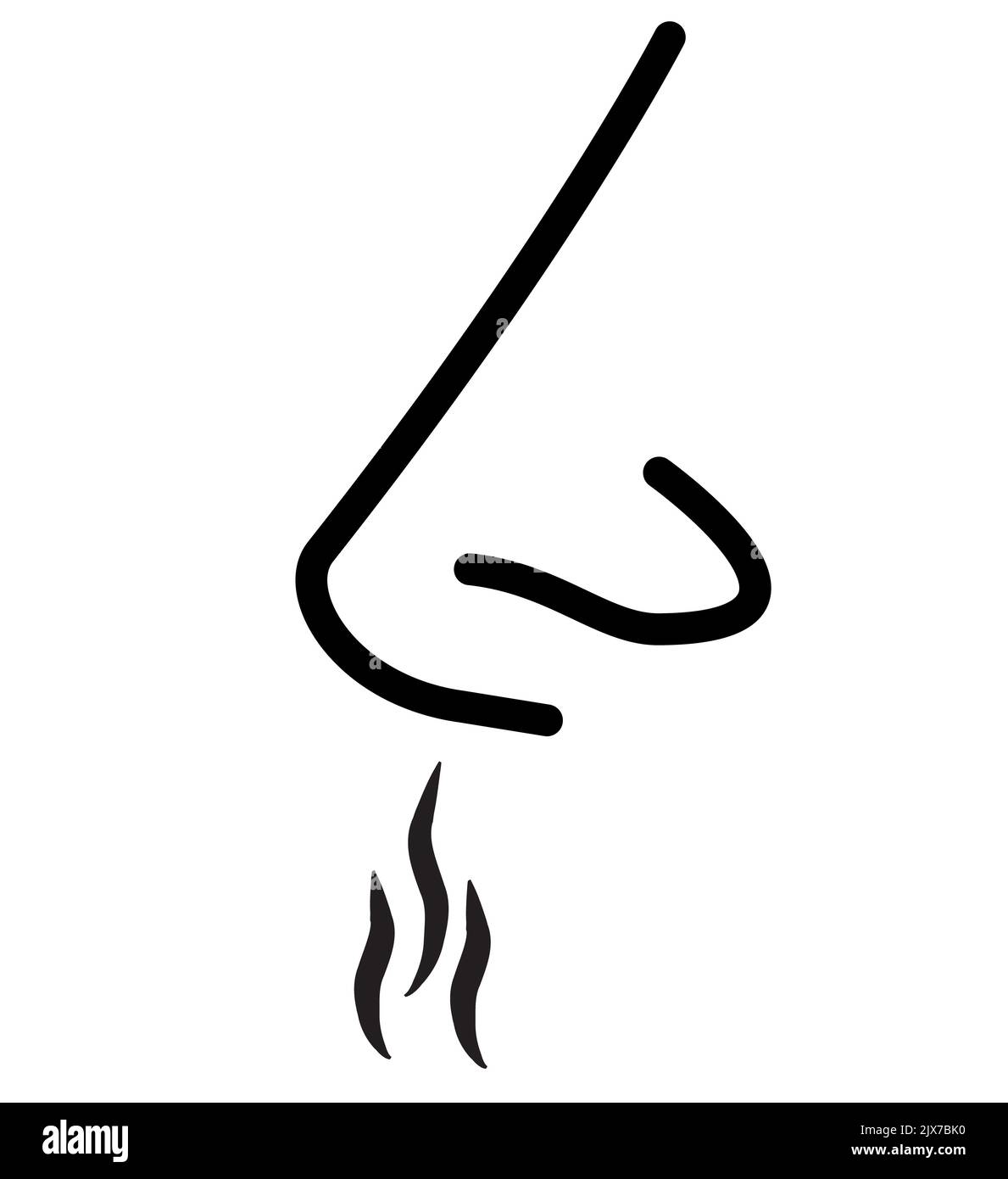Smell sense icon on white background. Sense of smell symbol. flat style ...