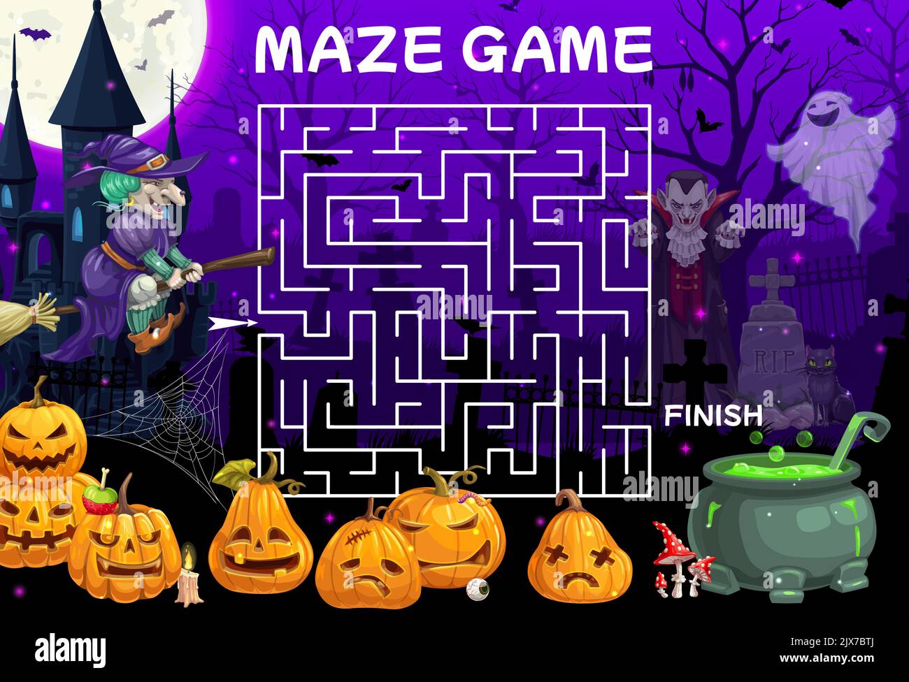 Horror maze Stock Vector Images - Alamy