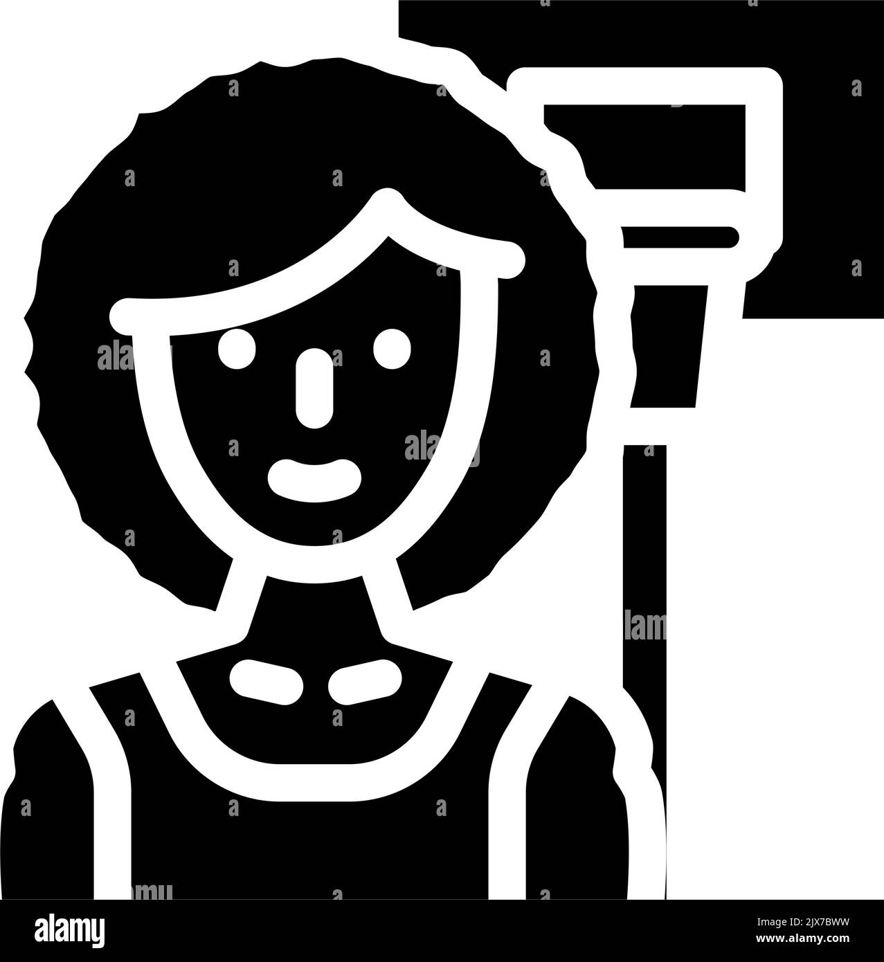 basketball female sport glyph icon vector illustration Stock Vector ...