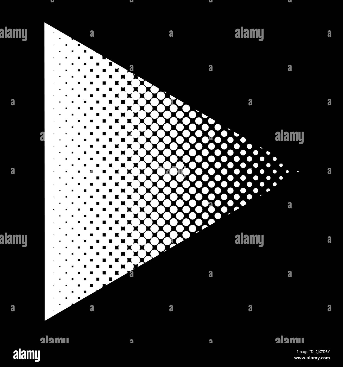 Arrow Polka dots halftone triangle dots gradient background. Dotted ...