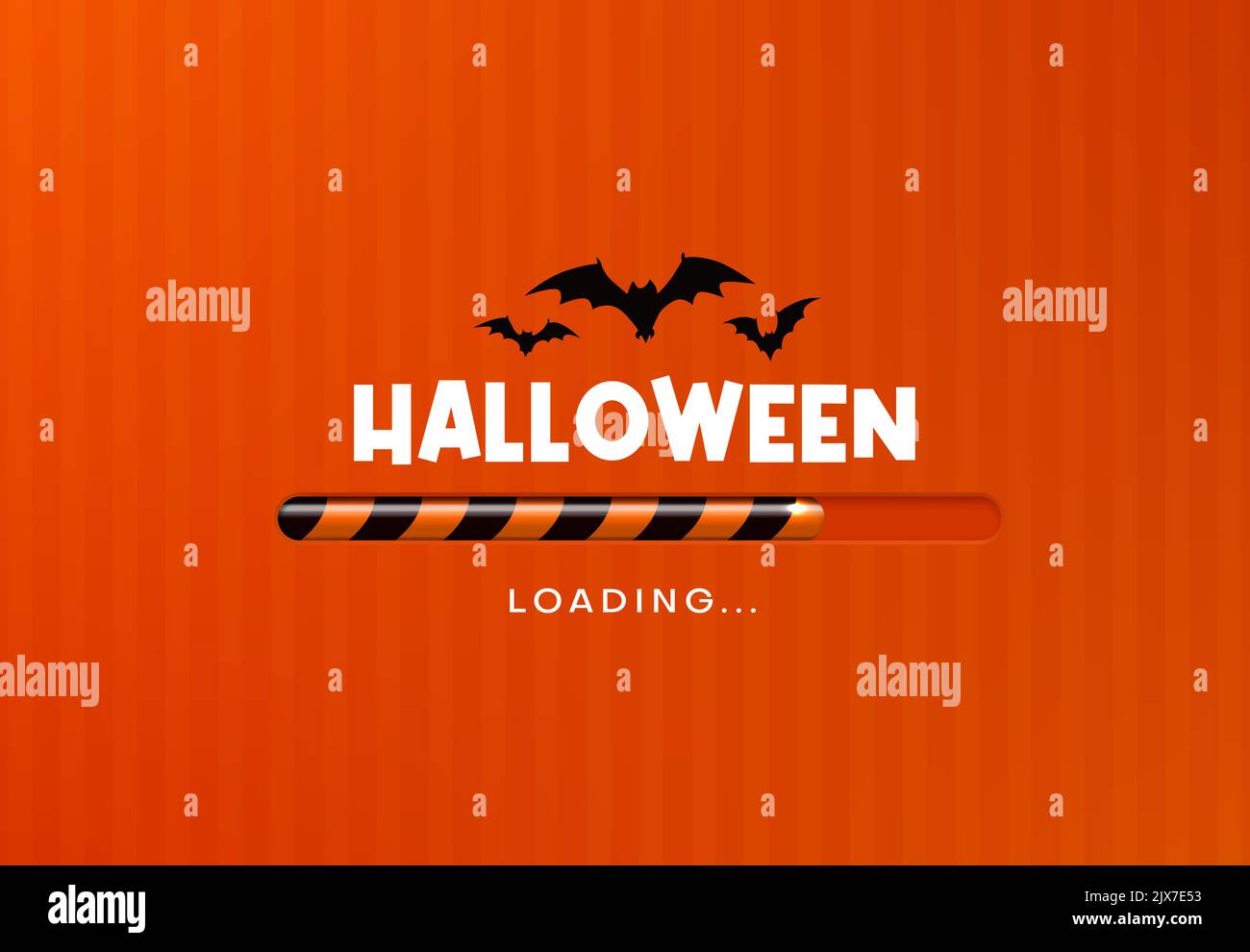 Halloween loading background, holiday party greeting card, vector ...