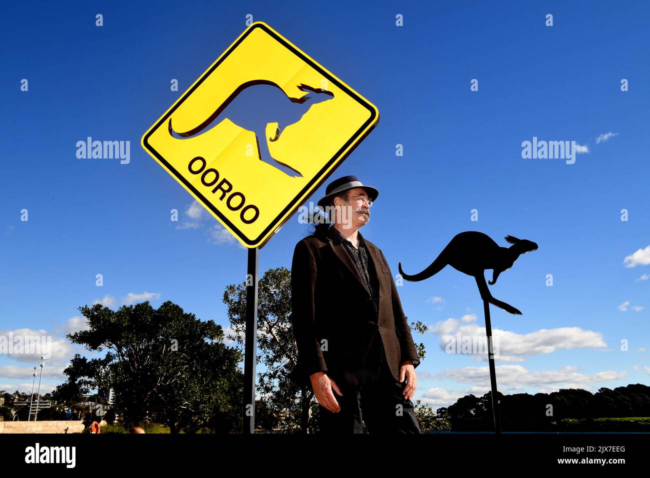 Artist Richard Tipping poses for a photograph with his sculpture ...