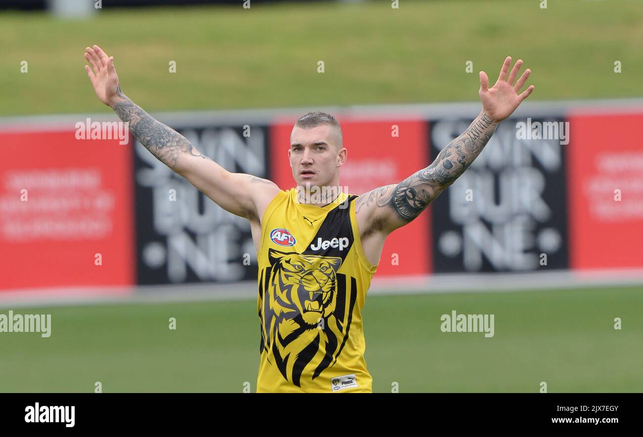 Richmonds Dustin Martin training at Punt Road in Melbourne, Friday ...