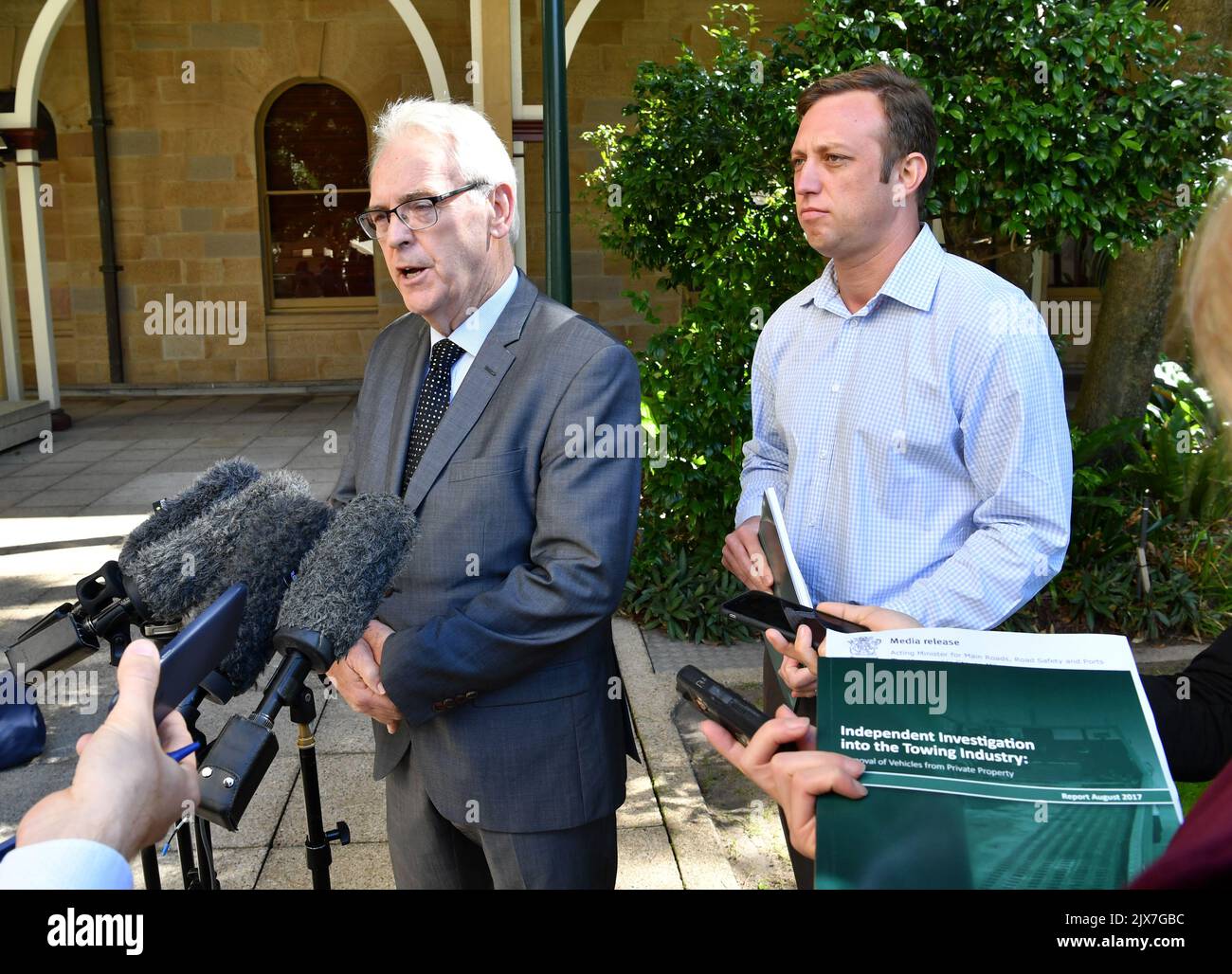 Former District Court Judge Michael Forde (left) and Queensland Acting ...