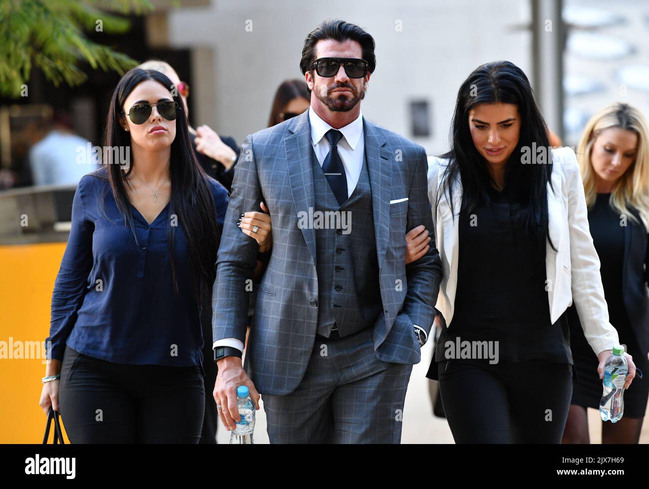 Travers Beynon (centre), also known as "The Candyman", at the District ...