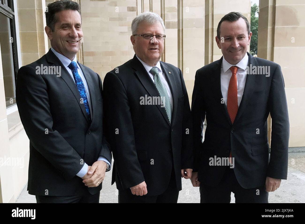(left - right) WA Defence Issues Minister Paul Papalia, retired Royal ...