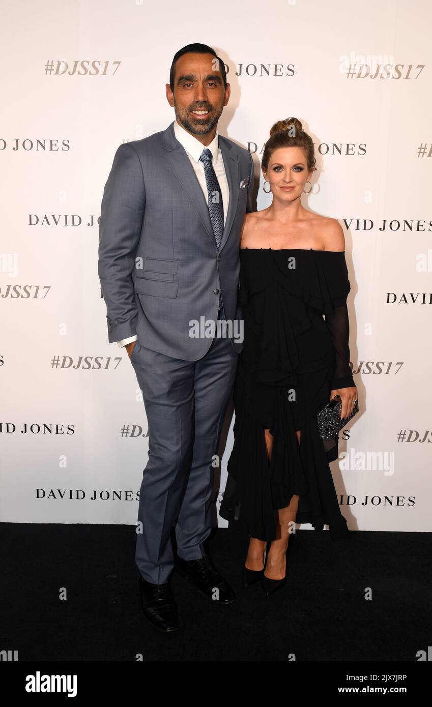 Adam Goodes and Natalie Croker arrive for the David Jones Spring Summer ...