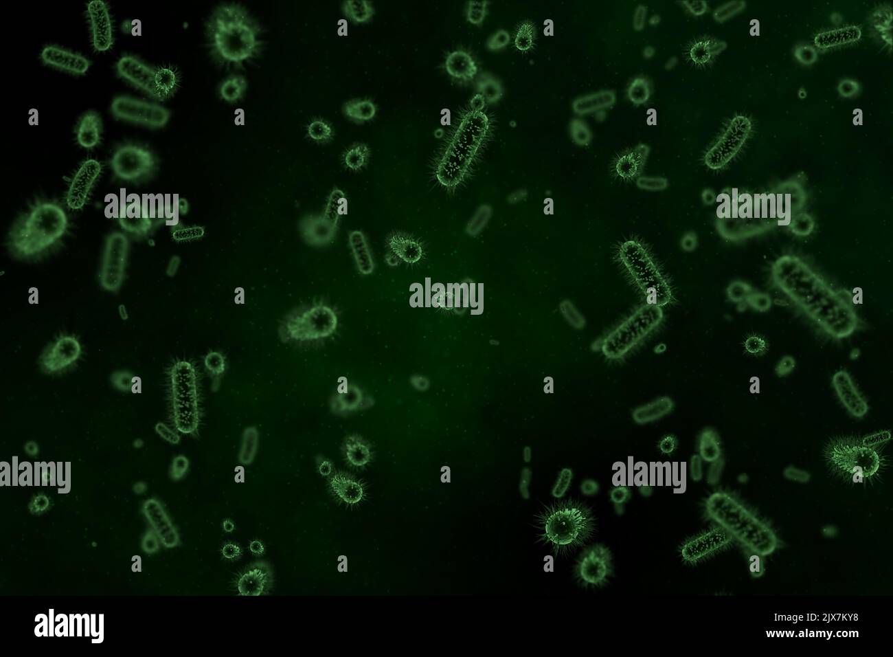 Digital image of virus and bacteria in human body Stock Photo - Alamy