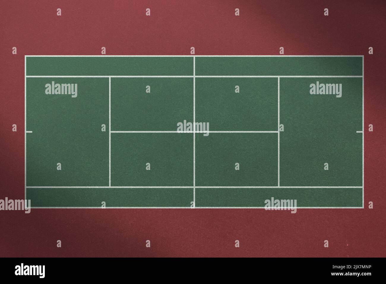 Overhead view of digitally generated tennis court Stock Photo - Alamy