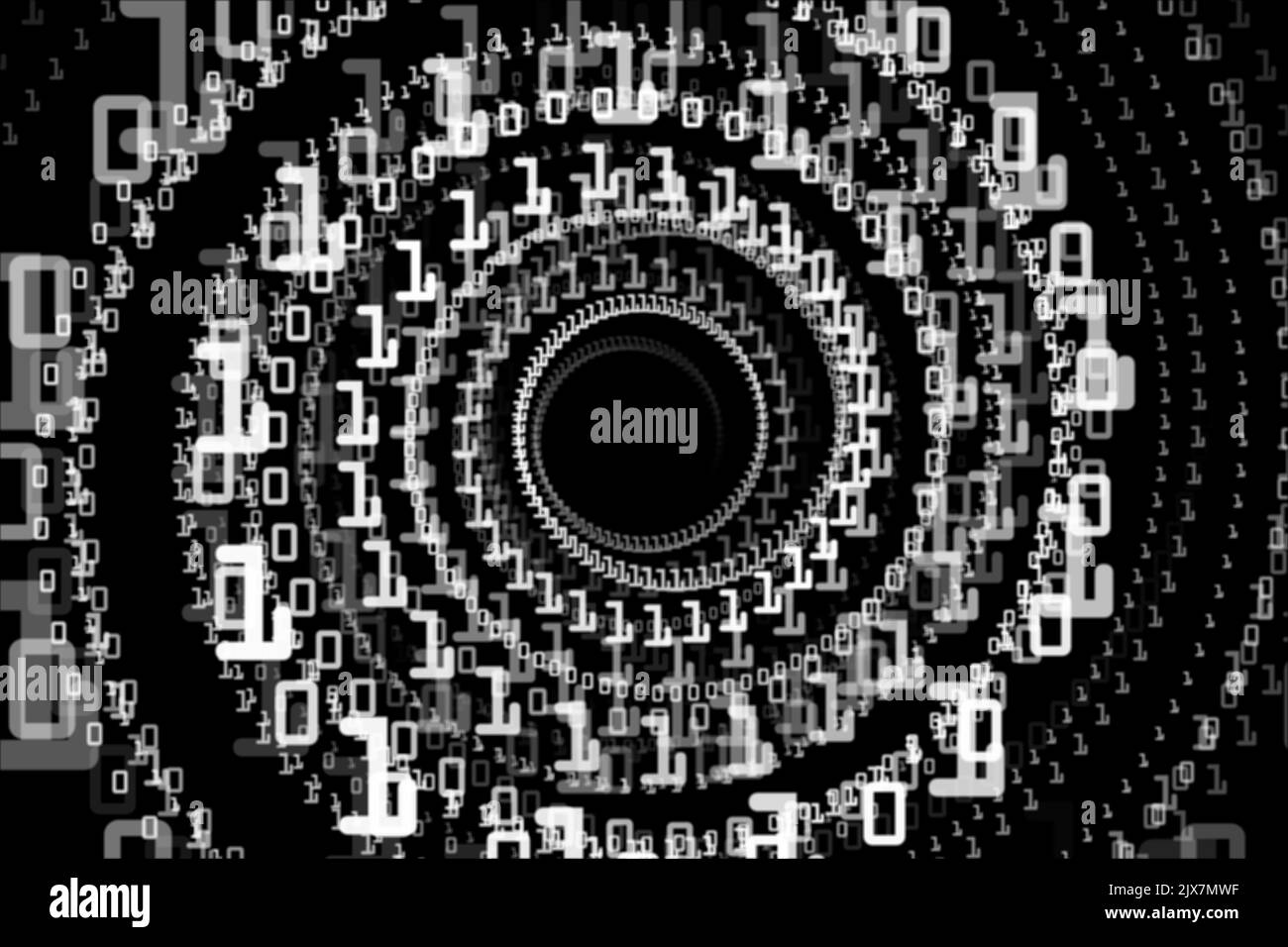 Shiny spiral of binary code Stock Photo - Alamy