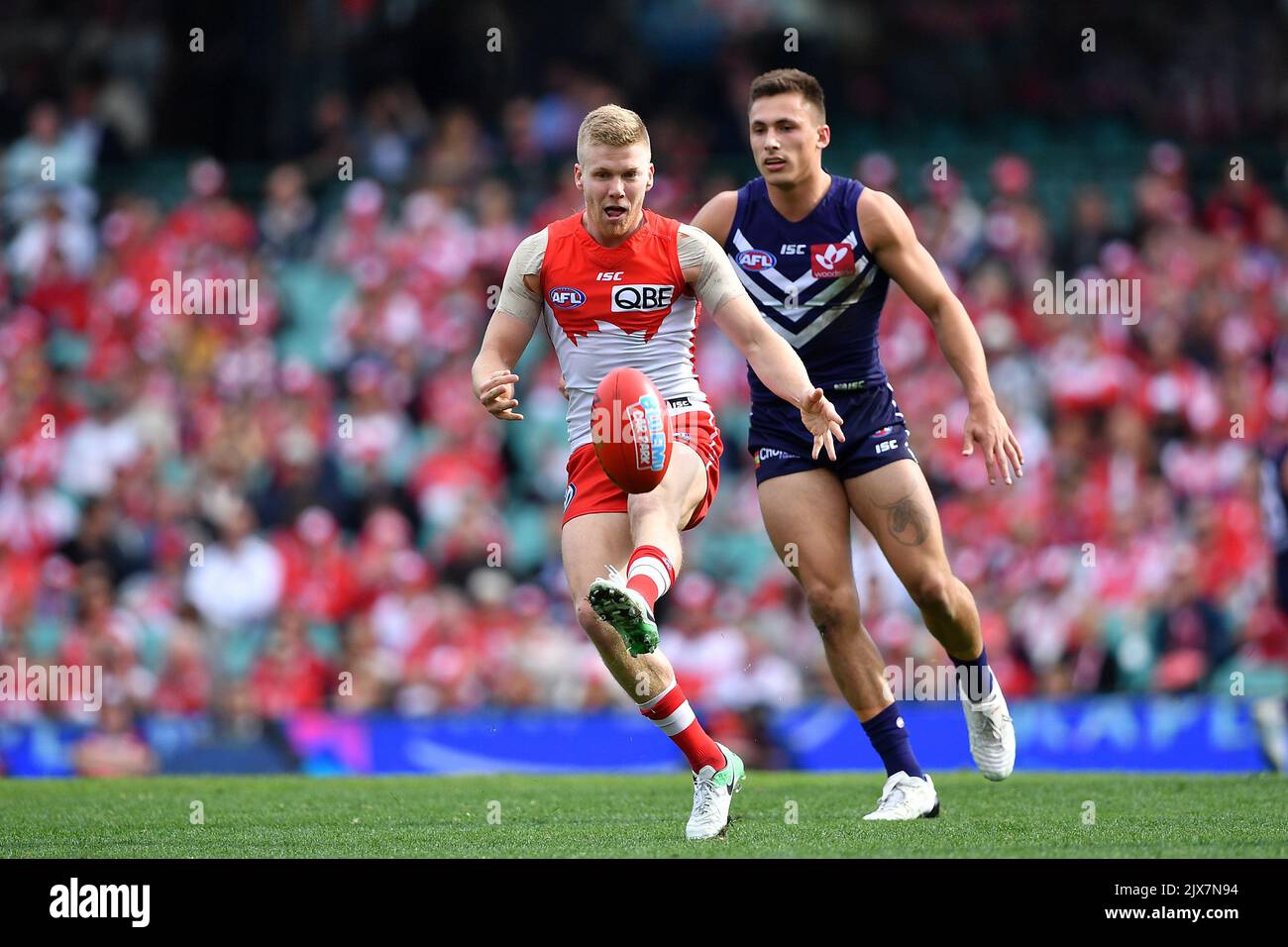 Dan Hannebery of the Swans during the Round 21 AFL match between the ...