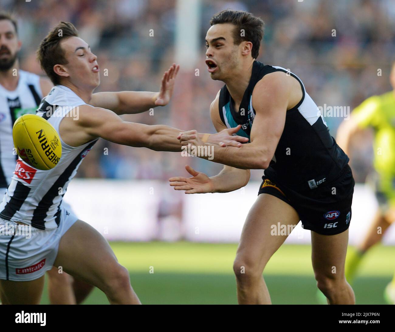 Karl Amon of the Power during the Round 21 AFL match between the Port ...