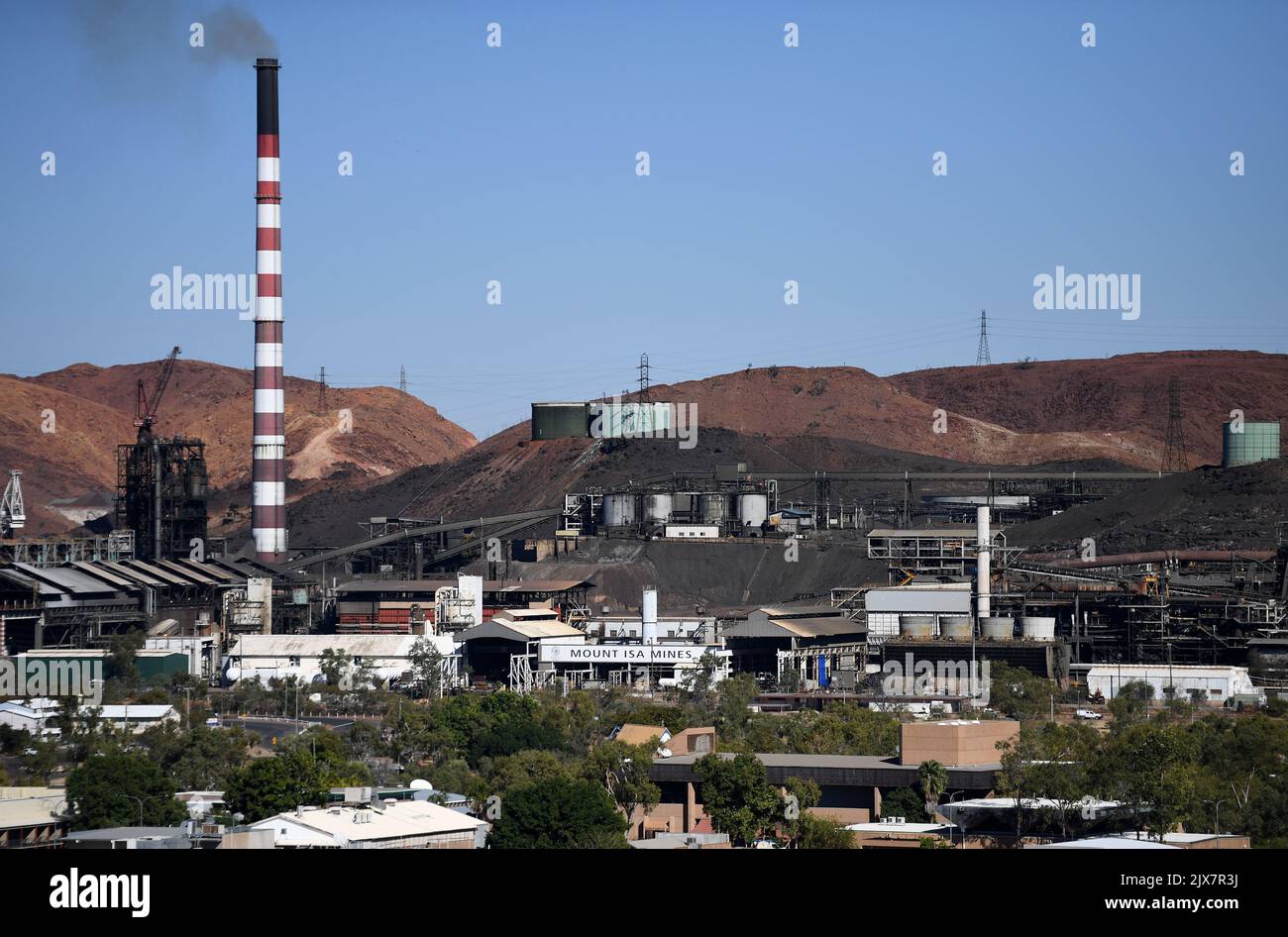 A view of the Mount Isa Mines (MIM), located on the edge of the outback ...