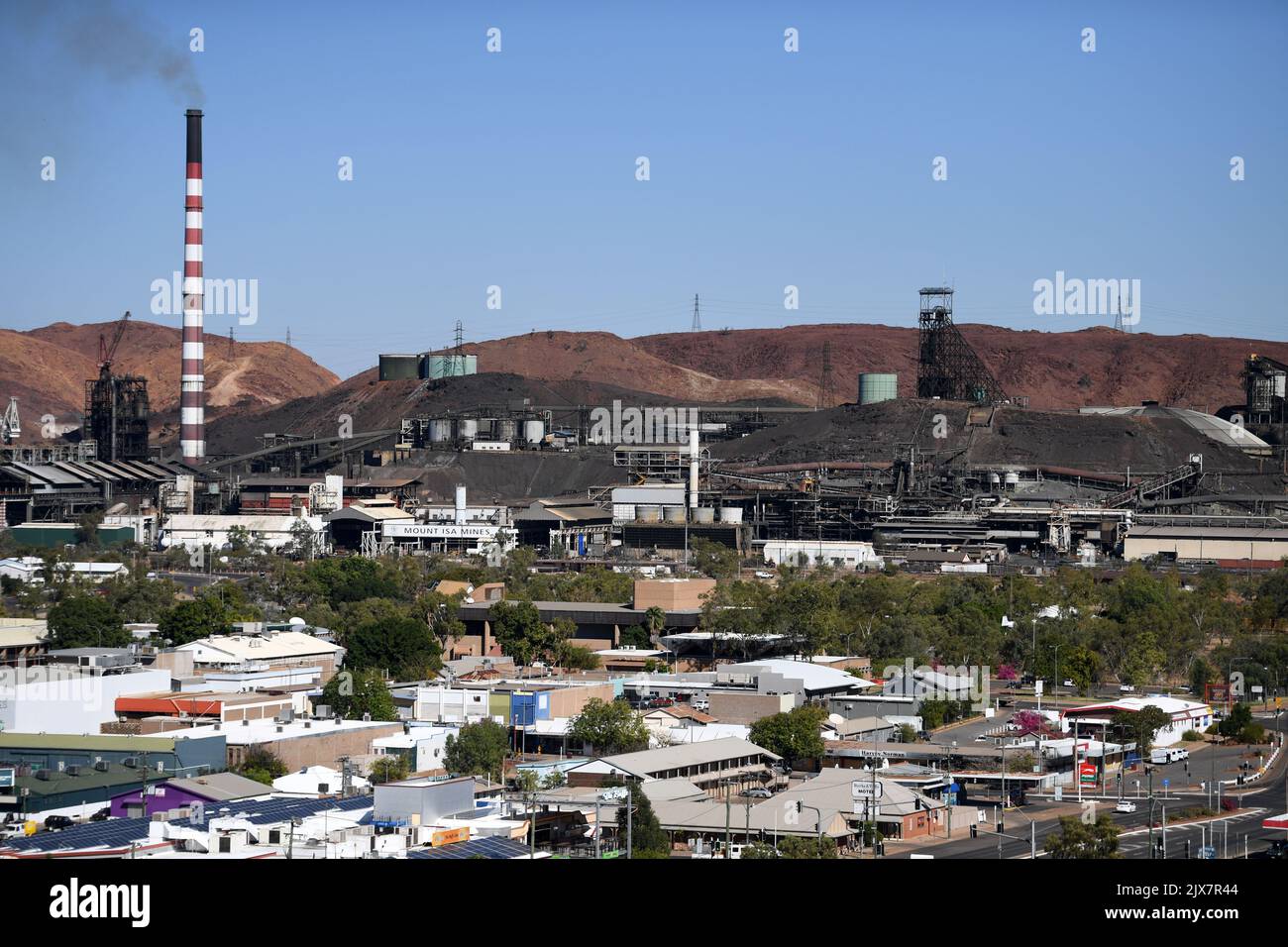 A view of the Mount Isa Mines (MIM), located on the edge of the outback ...
