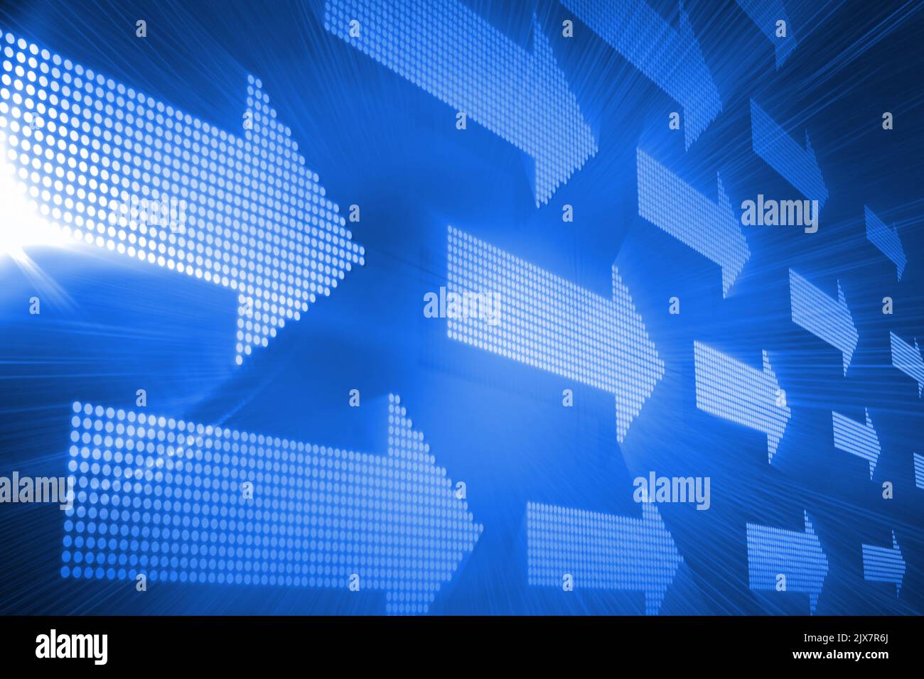 Digitally generated futuristic shiny arrows Stock Photo - Alamy