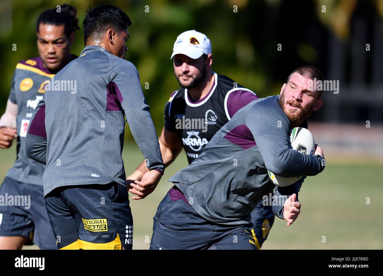 Josh McGuire during the Brisbane Broncos training session in Brisbane ...
