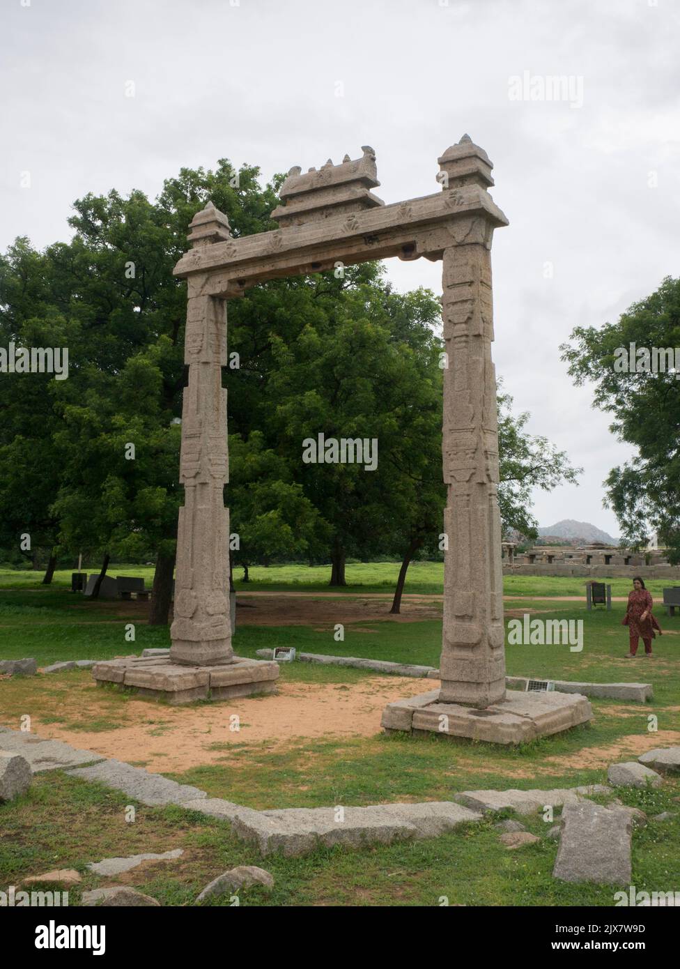Kings‌ Balance 15th-century stone scale at Hampi state Karnataka India ...