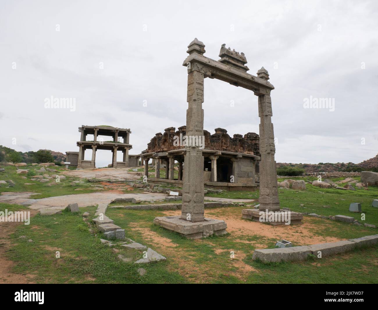 Kings‌ Balance 15th-century stone scale at Hampi state Karnataka India ...