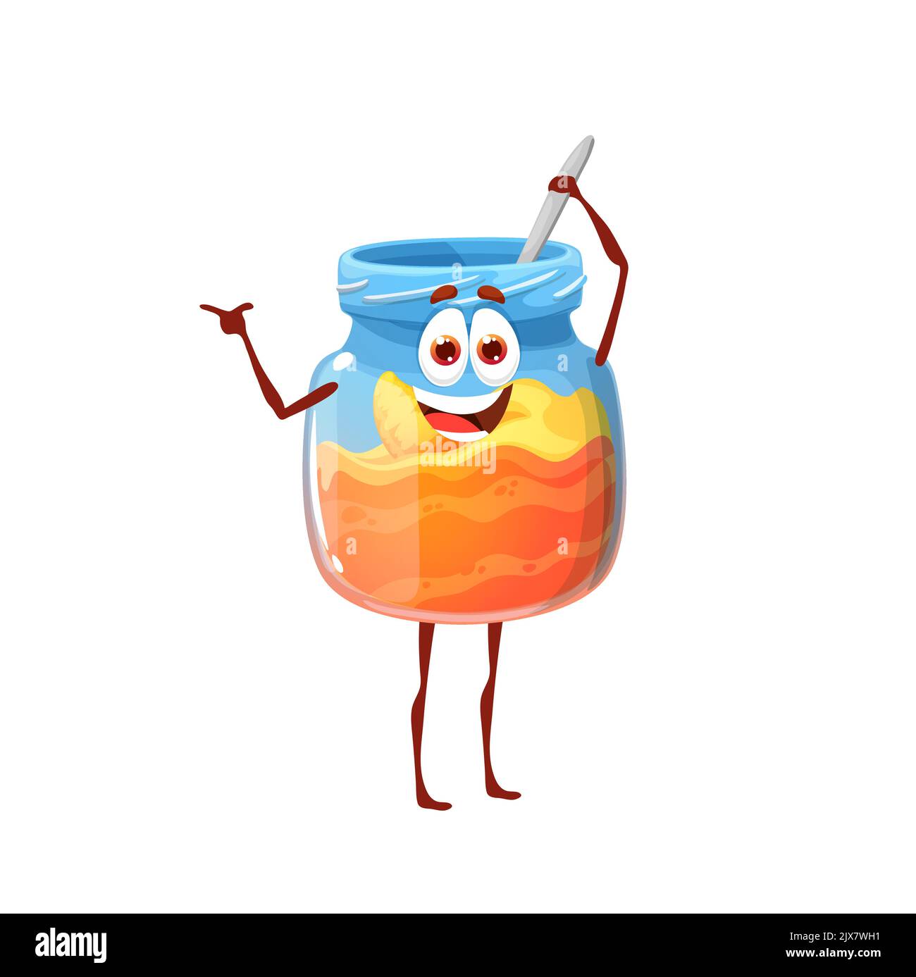 Cartoon honey jar character. Isolated vector funny flower nectar ...