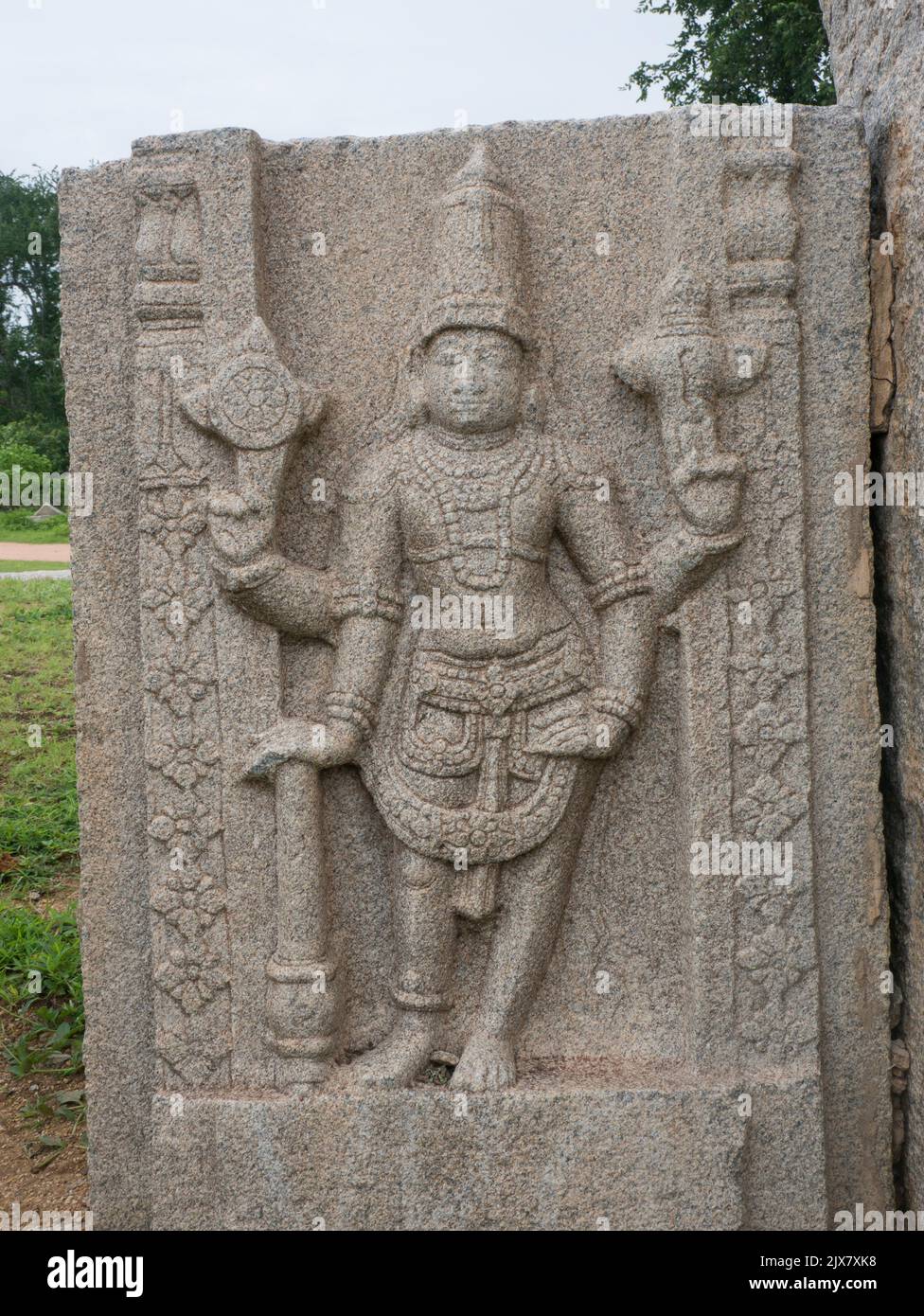Relief carving of Hindu God Vishnu at hampi state Karnataka India 08 08 ...