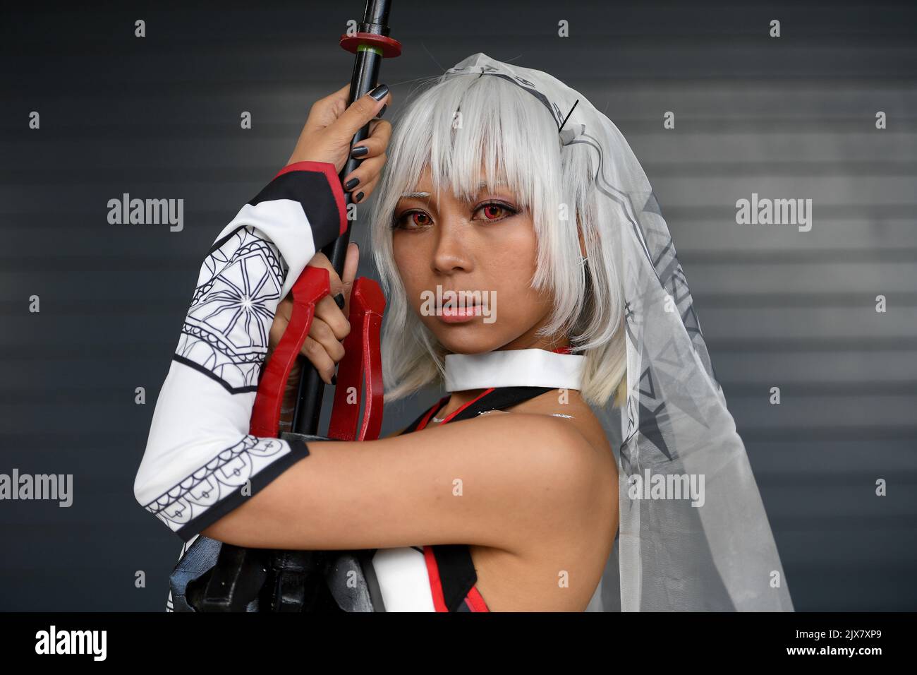 Kana Huang dressed as Attilla attends the Smash! Anime and Manga ...