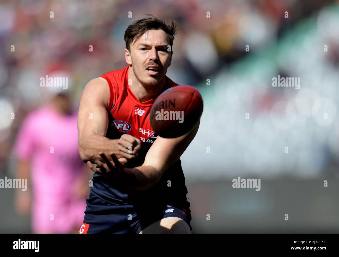 Michael Hibberd of the Demons during the round 22 Melbourne Demons and ...
