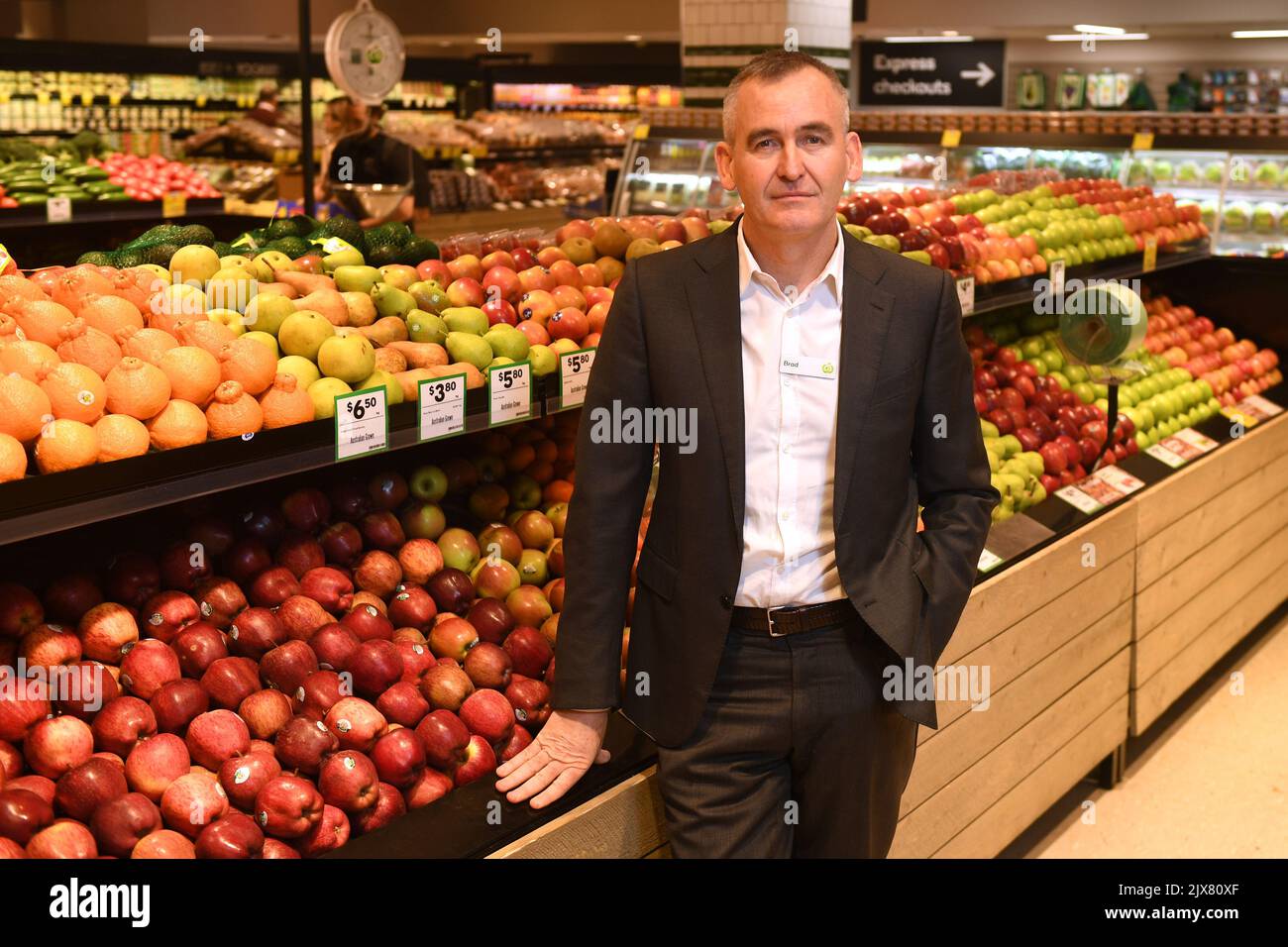 Woolworths CEO Brad Banducci poses for a photograph in one of the ...