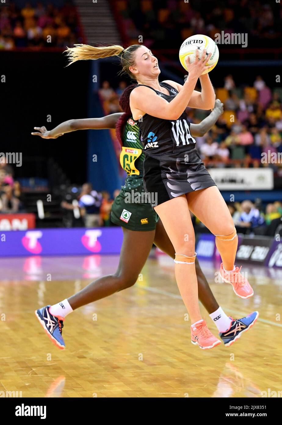 Gina Crampton of New Zealand during the Netball Quad Series game ...