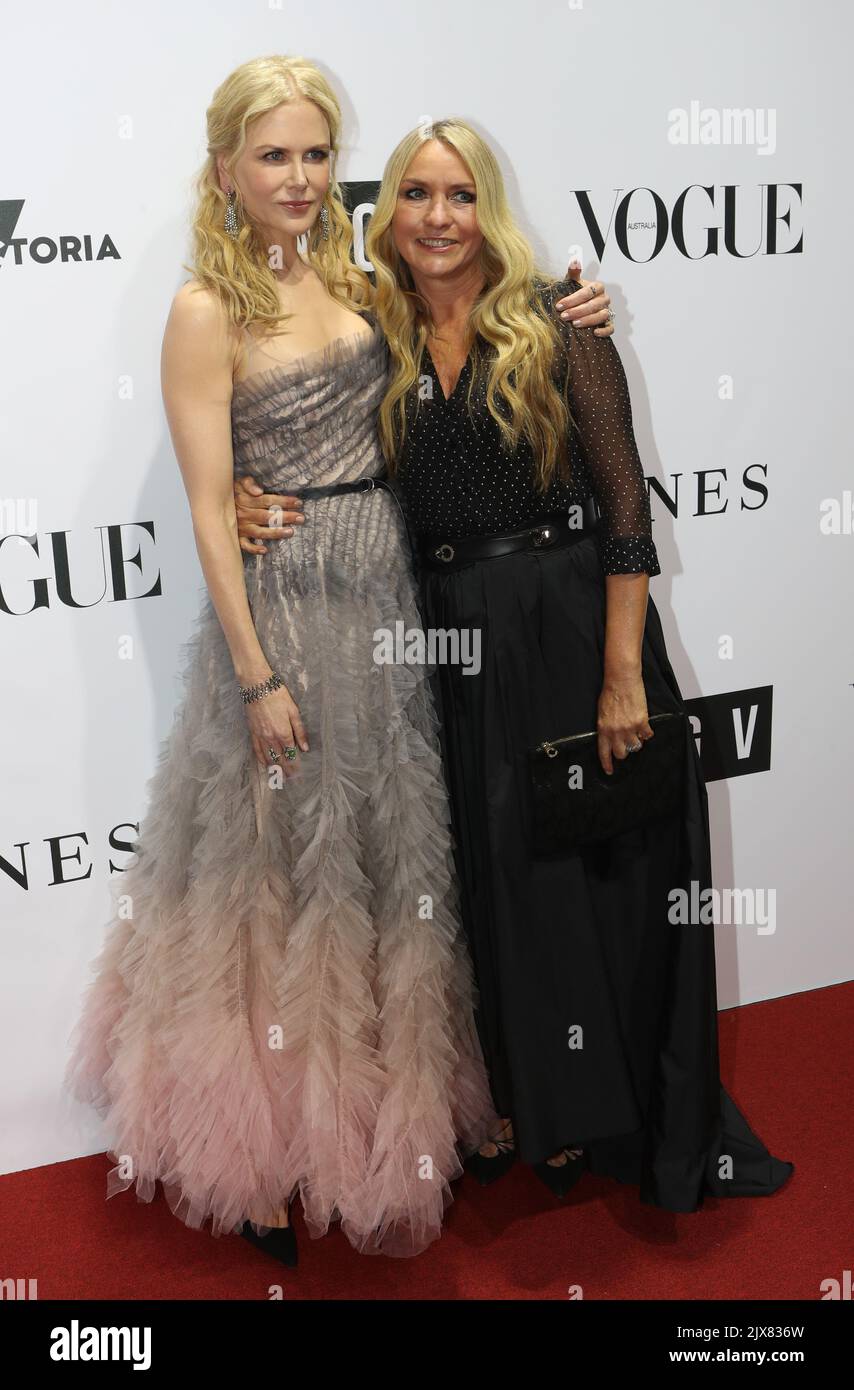 Actress Nicole Kidman poses for pictures with Collette Dinnigan on the ...