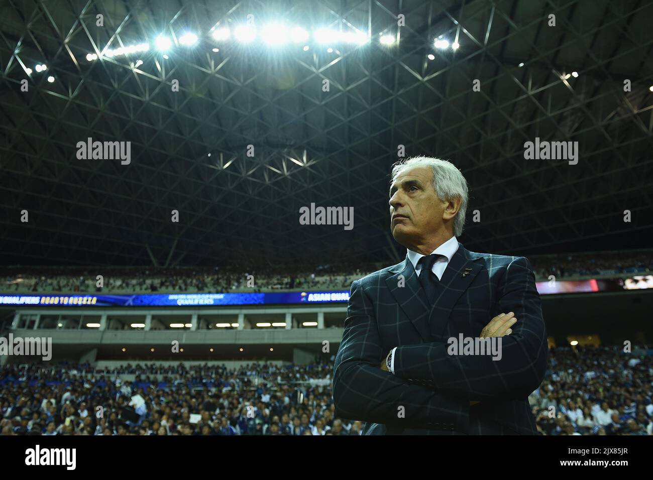 Head coach Vahid Halilhodzic of Japan looks on during the 2018 FIFA ...