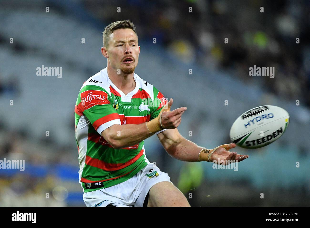 Damien Cook of the Rabbitohs during the Round 26 NRL match between the ...