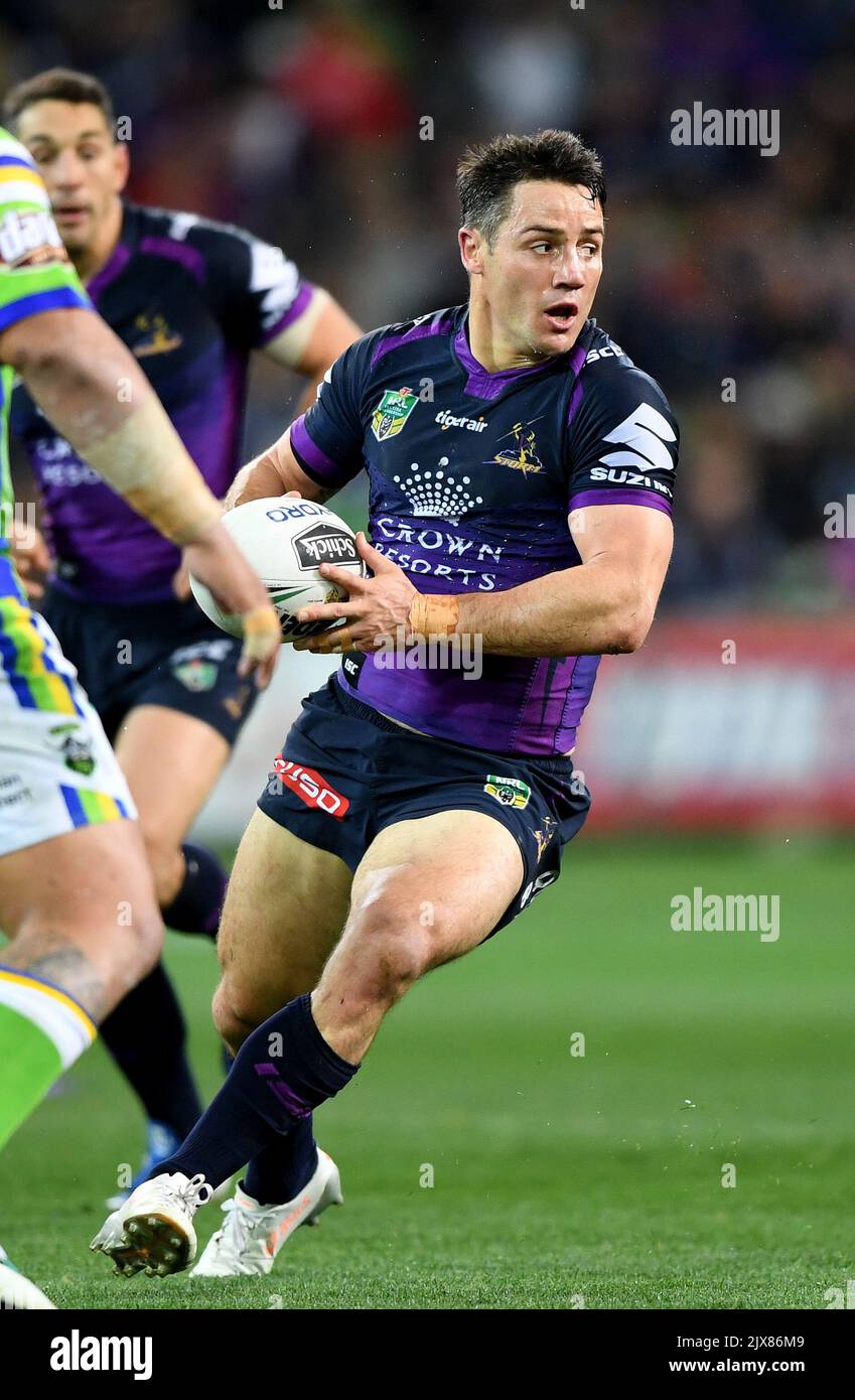 Cooper Cronk of the Storm in action, during the Round 26 NRL match ...