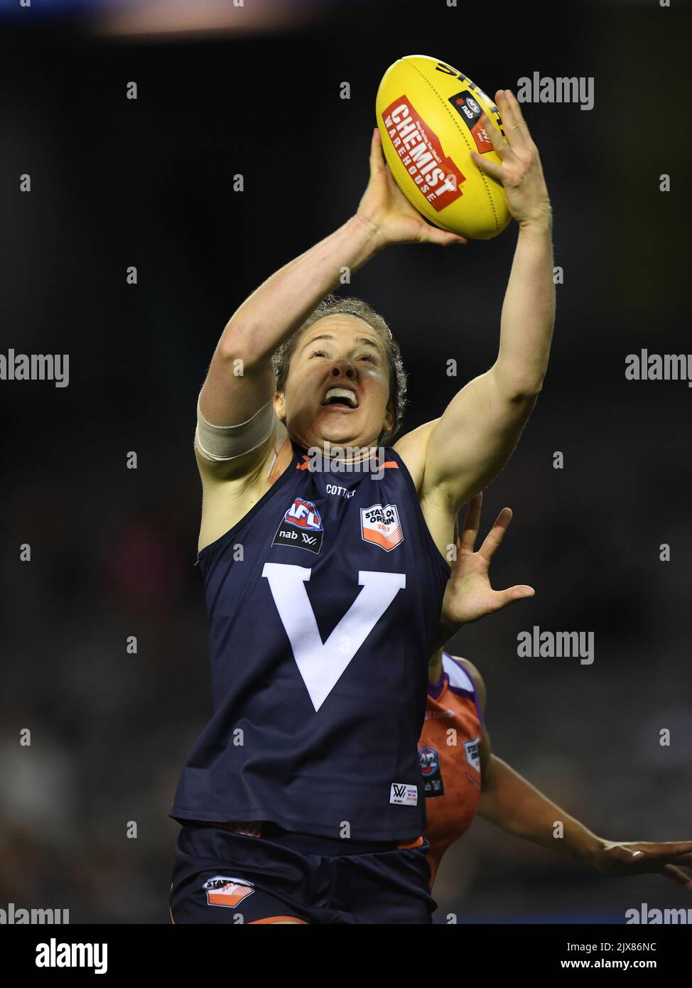 Jasmine Garner of Victoria is seen in action during the AFLW State of ...
