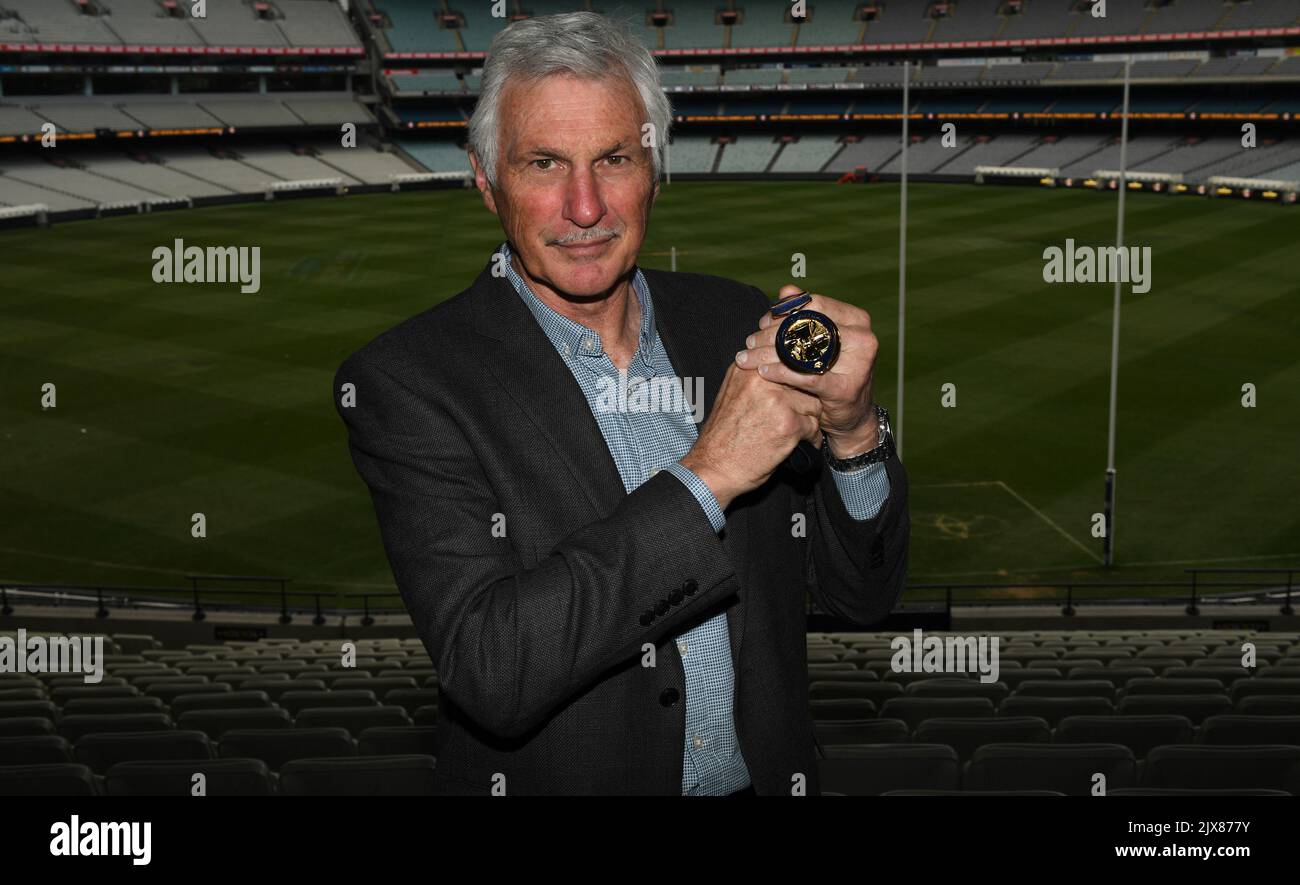 Former player and coach Mick Malthouse poses for a photo with the Jock ...
