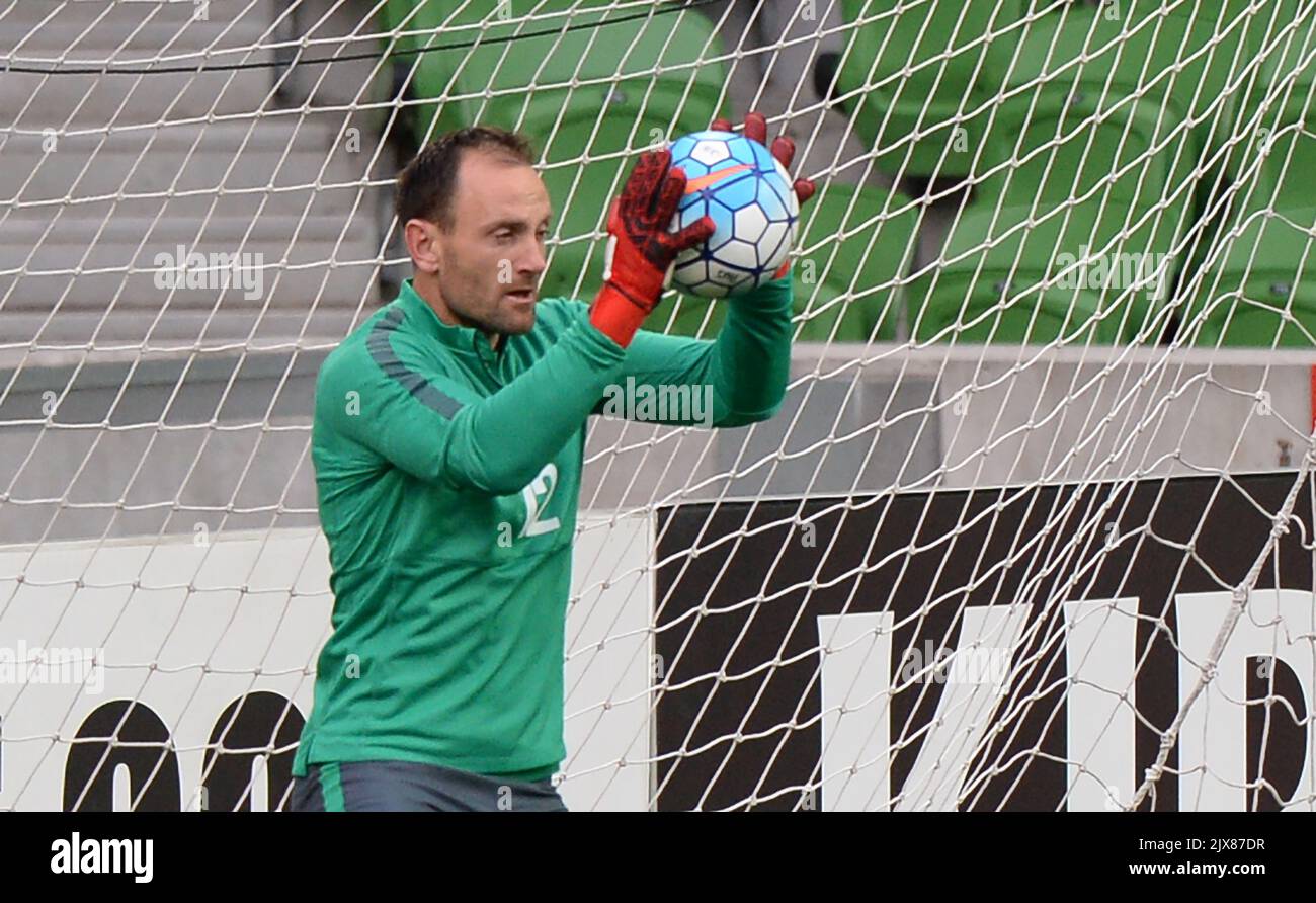 Goalkeeper Eugene Galekovic during the Socceroos official training ...