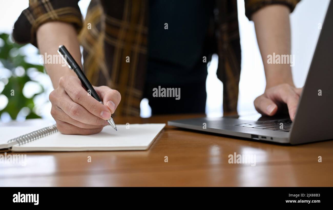 A professional male graphic designer, freelancer or office worker in ...