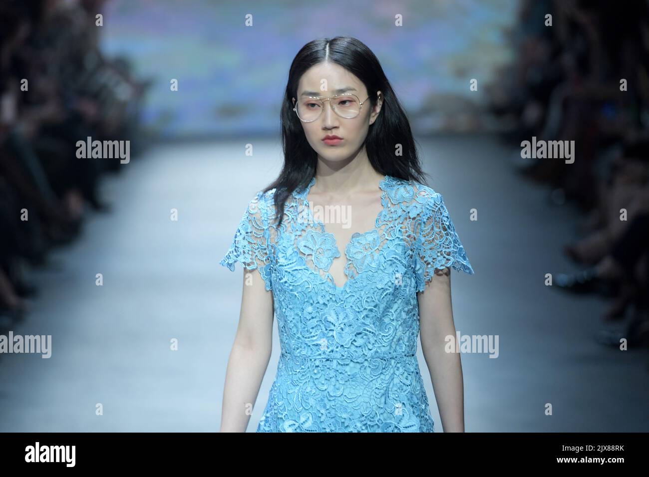 Models wearing Kate Sylvester during the Premium Runway Five show ...