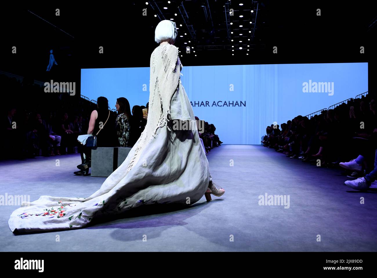 A model on the runway for the RMIT Student Runway, in Melbourne ...