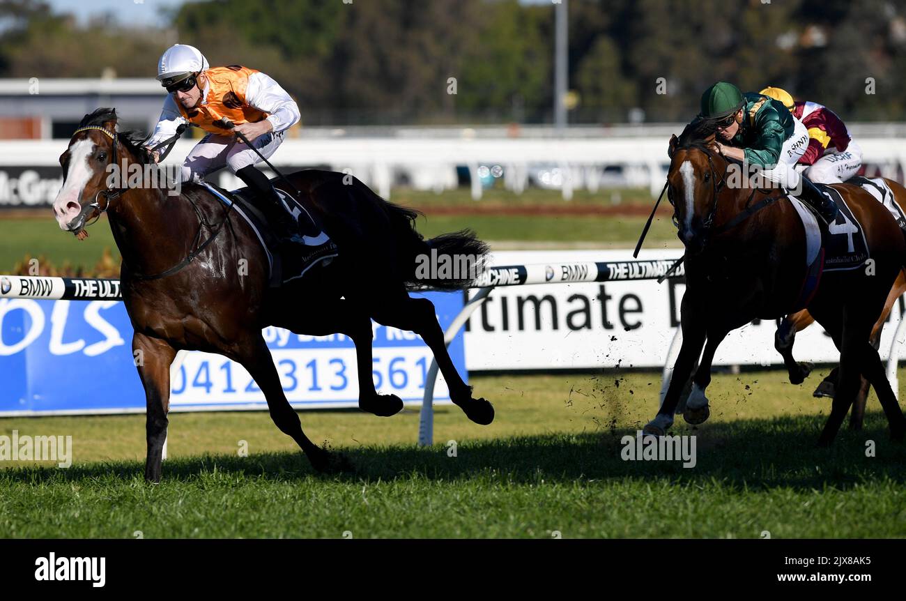 Jockey Joshua Parr Left ,riding Menari wins race 7, in The Run To The ...