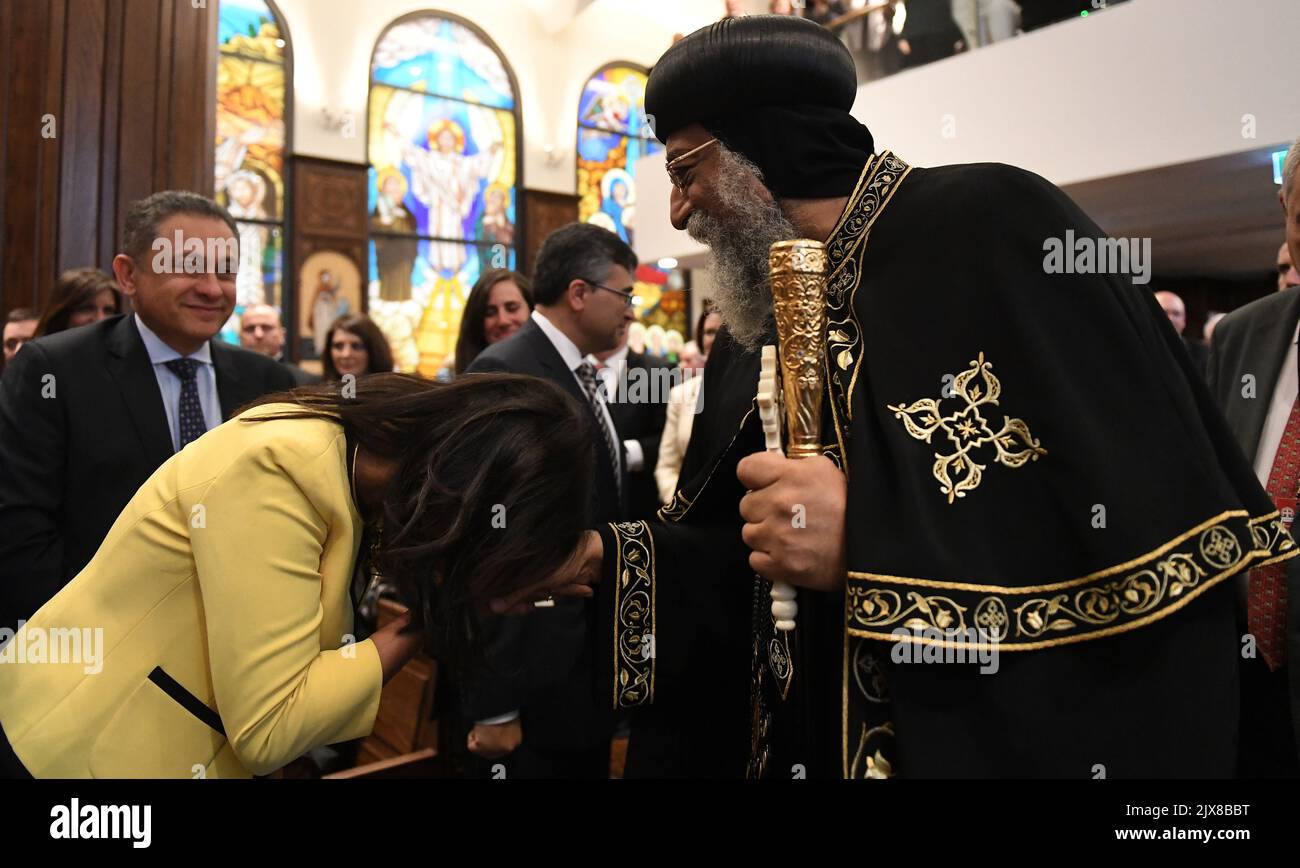Pope Tawadros II, the Patriarch of the Coptic Orthodox Church (right ...