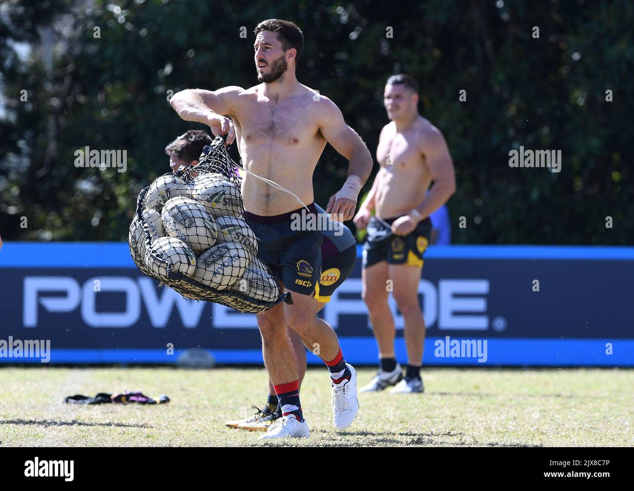 Ben Hunt during the Brisbane Bronco's training session at Red Hill in ...