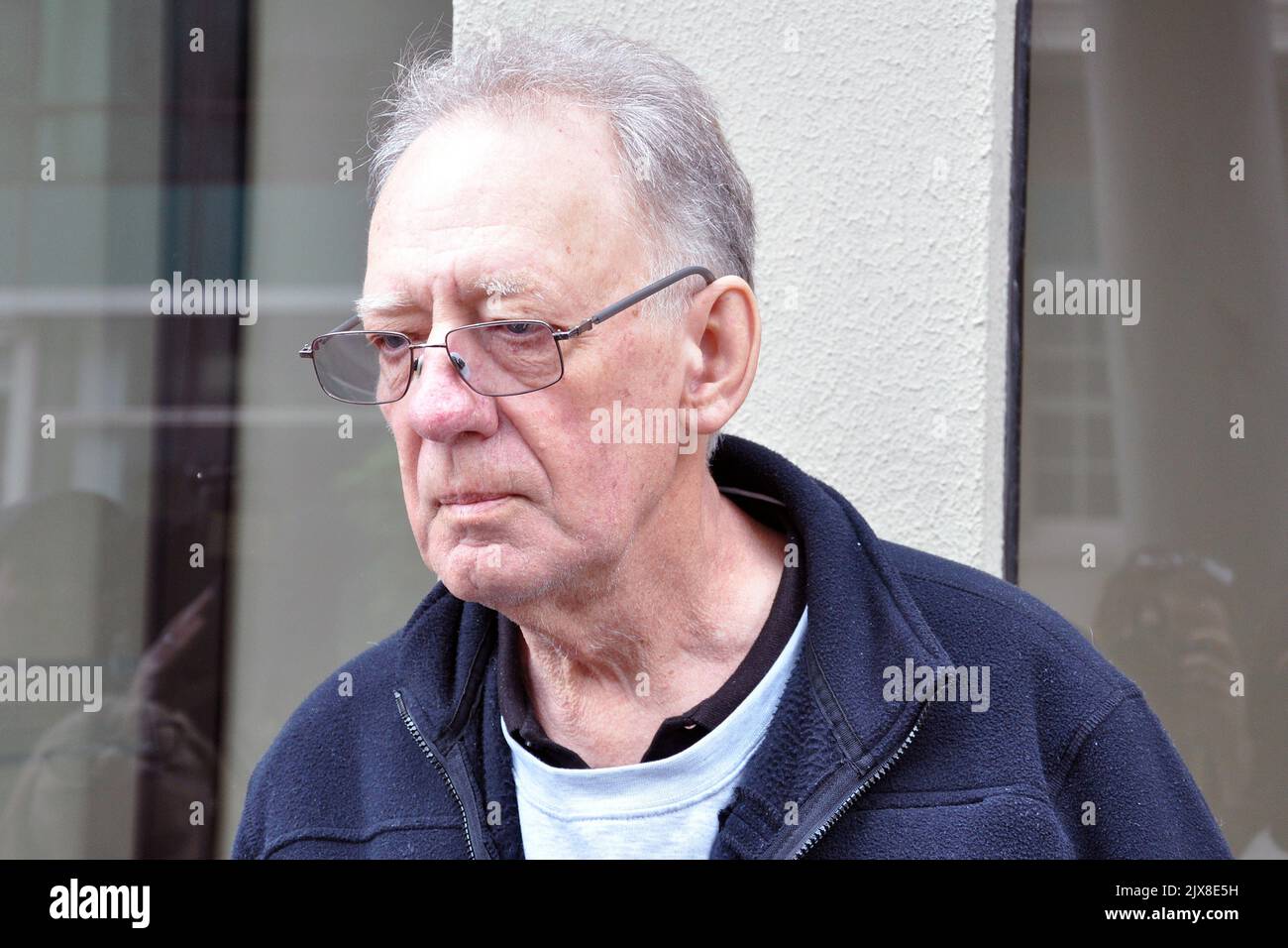 Philip Robert Hooper speaks to the media after giving evidence at the ...