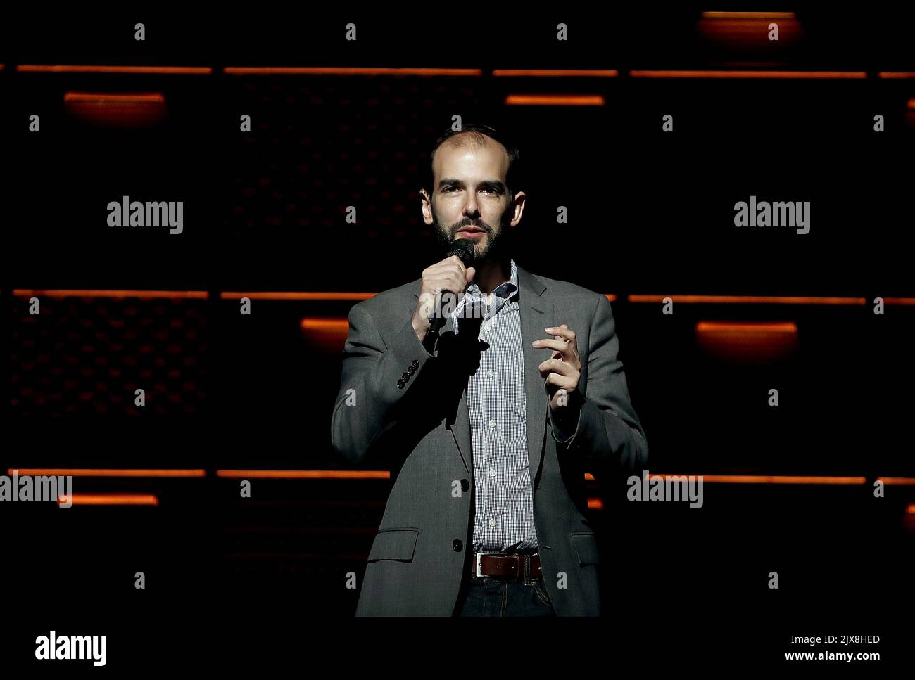 Director Marc Bruni talks during the media call for the full dress ...