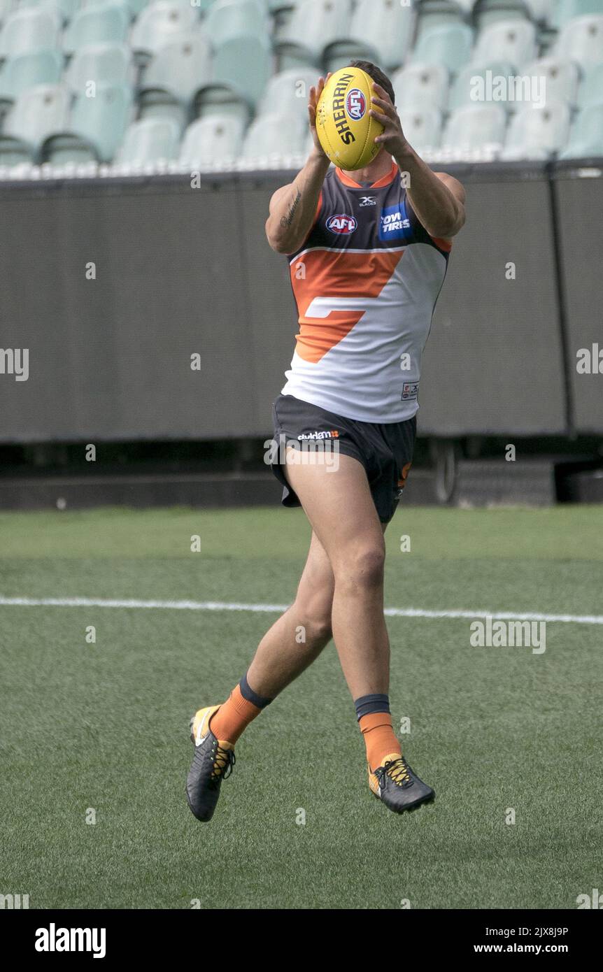Greater Western Sydney player Jonathon Patton in action during training ...