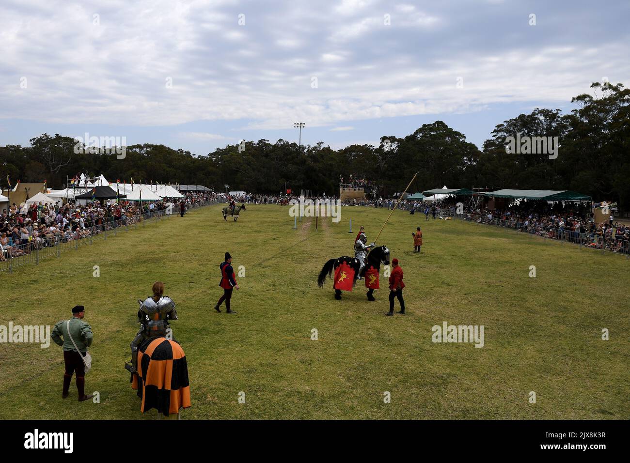 A general view of the jousting arena during the inaugural World ...